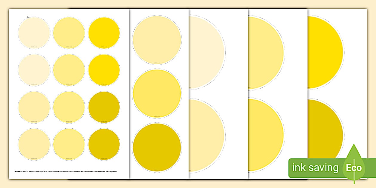 👉 Yellow Circle Cut-Outs (teacher made) - Twinkl
