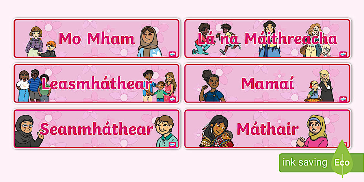 Mother's Day Banners (Gaeilge) (Teacher-Made) - Twinkl