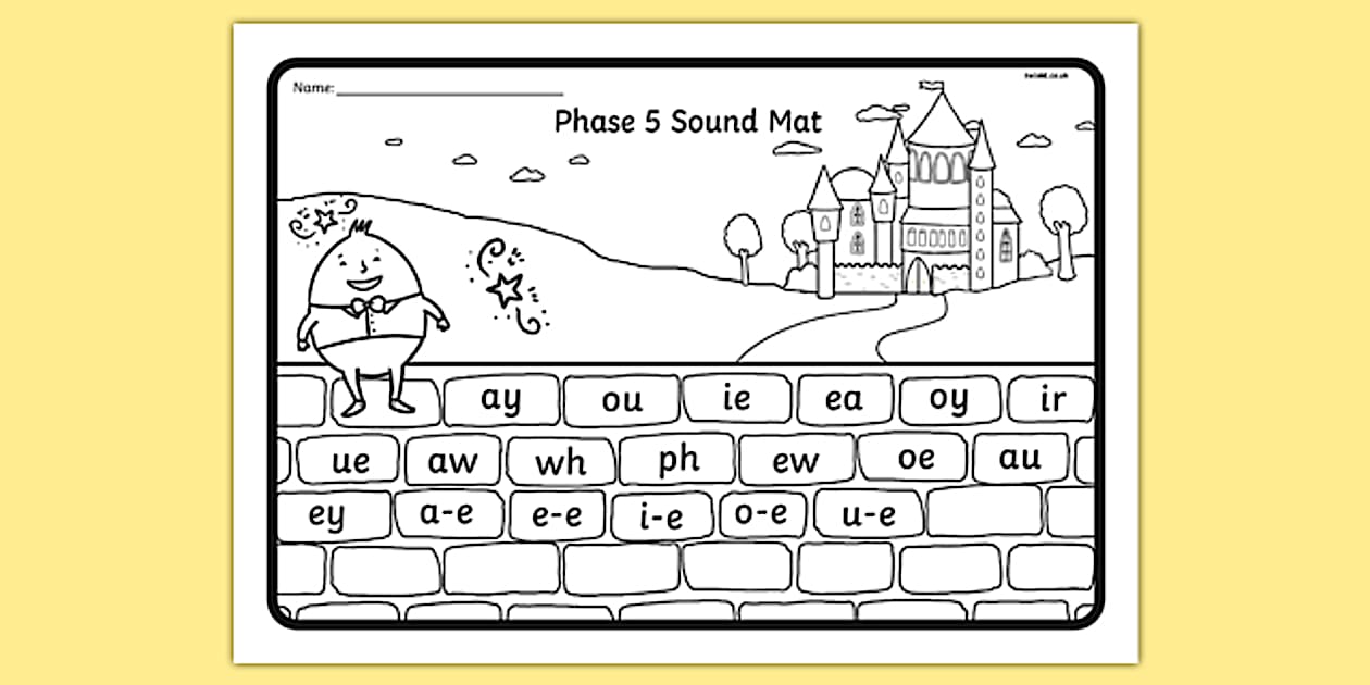 Humpty Dumpty Themed Phase 5 Sound Mat - Twinkl