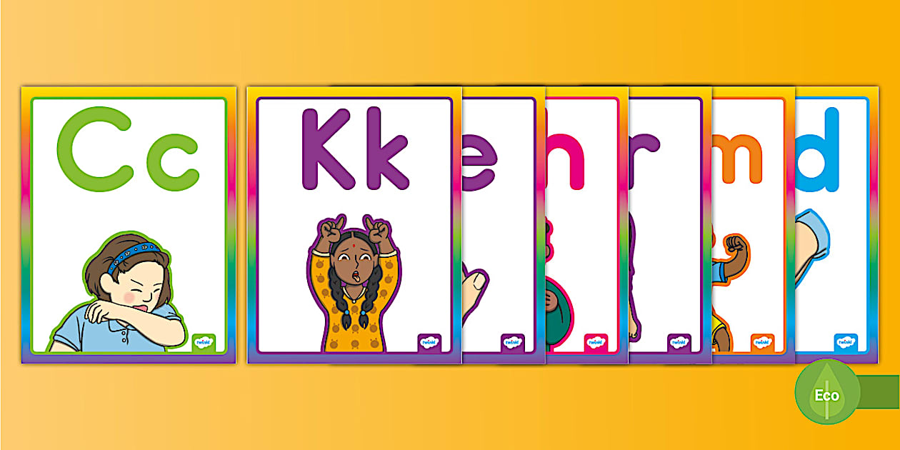 Phonics Canada: c, k, e, h, r, m, d Poster Pack | Twinkl