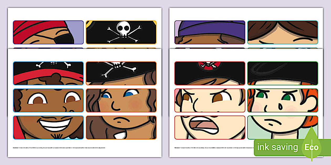 Pirate Emotions Face Cards Activity - Twinkl - KS1 - Twinkl