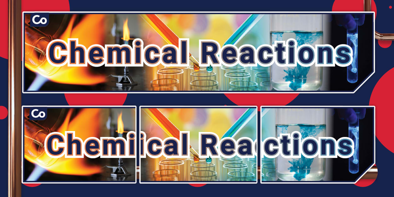 Chemical Reactions Topic Display Banner (teacher made)