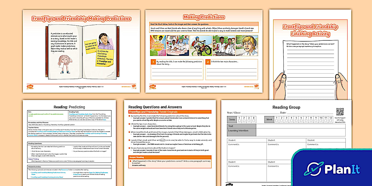Year 4 Frontflips and Friendship Reading Lesson 1 - Twinkl