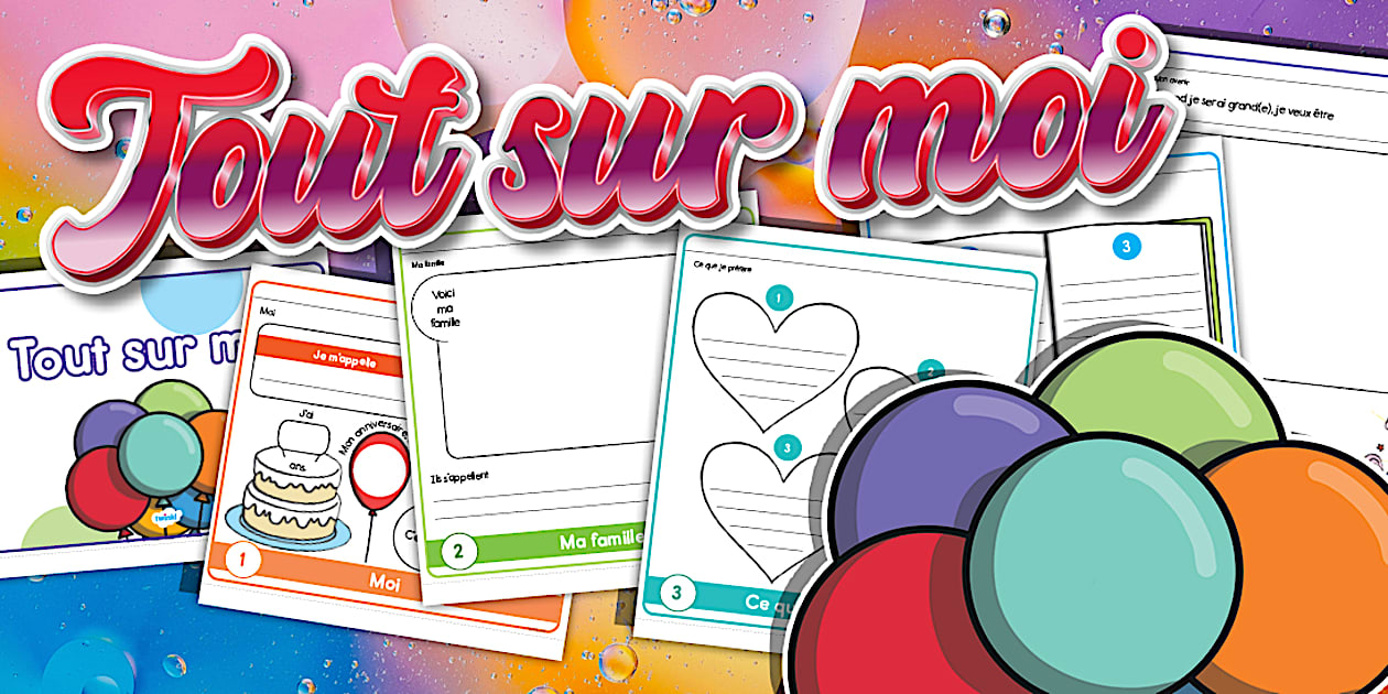 Livret à découper : Tout sur moi - Twinkl