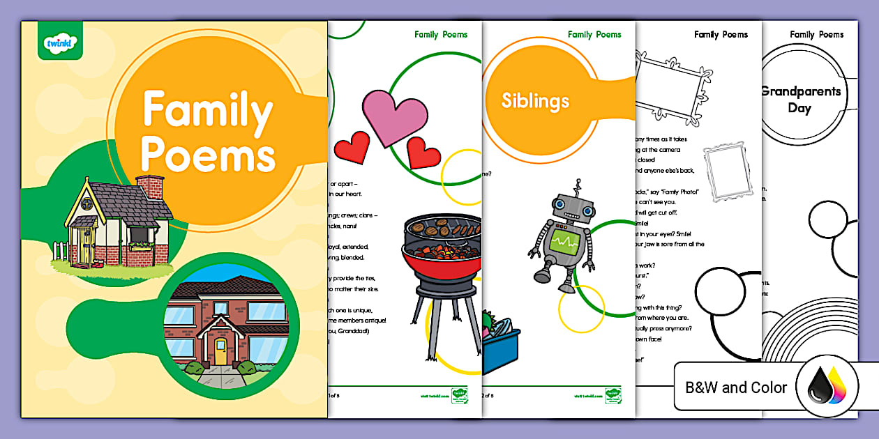 Family Poems Booklet (teacher made) - Twinkl