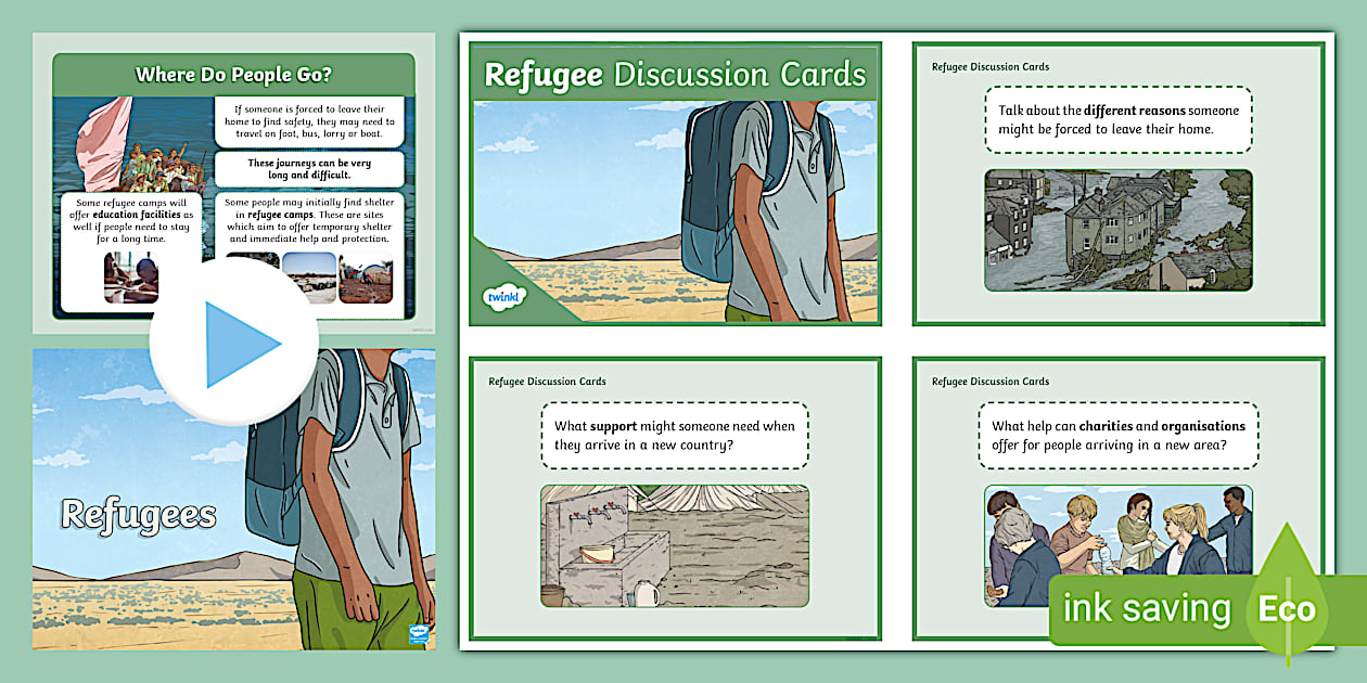 Refugees KS2 PowerPoint and Discussion Pack (teacher made)