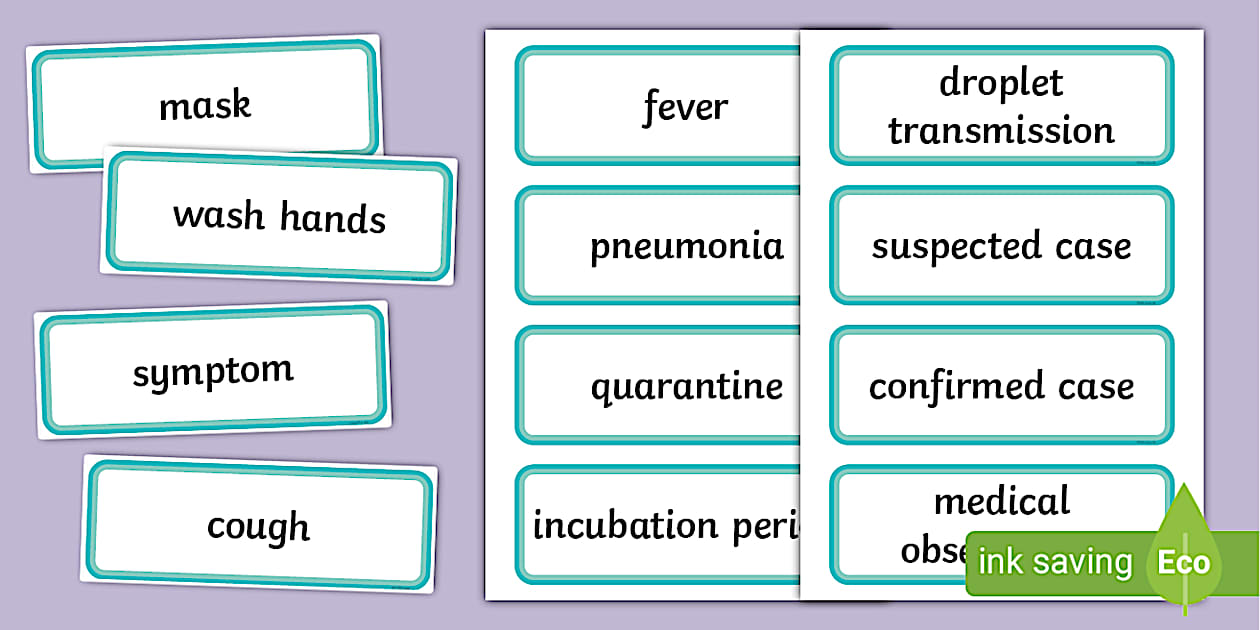 👉 Coronavirus COVID-19 Word Cards - (teacher made)
