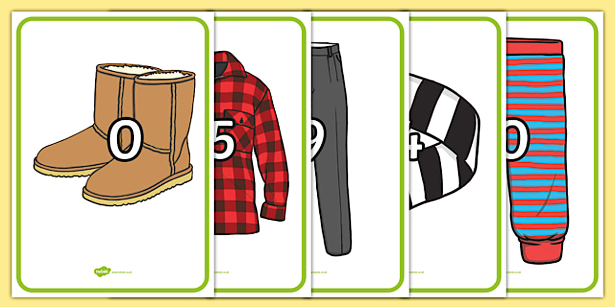 Numbers 0-20 on Clothing (teacher made) - Twinkl