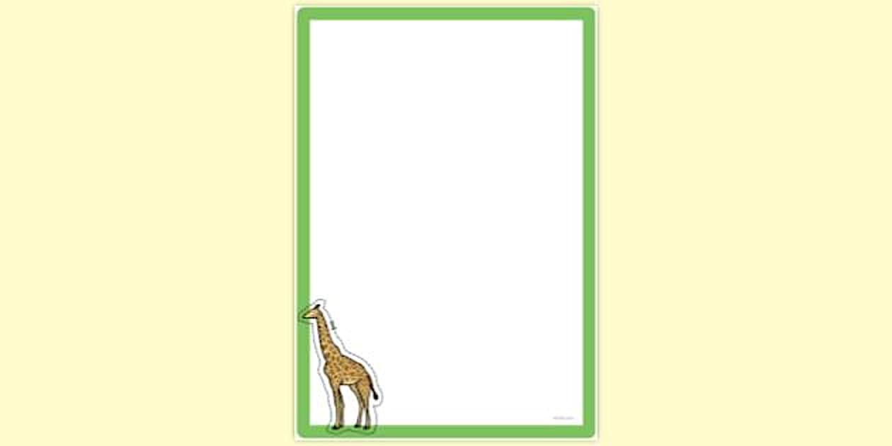 Giraffe Cut Out Page Border