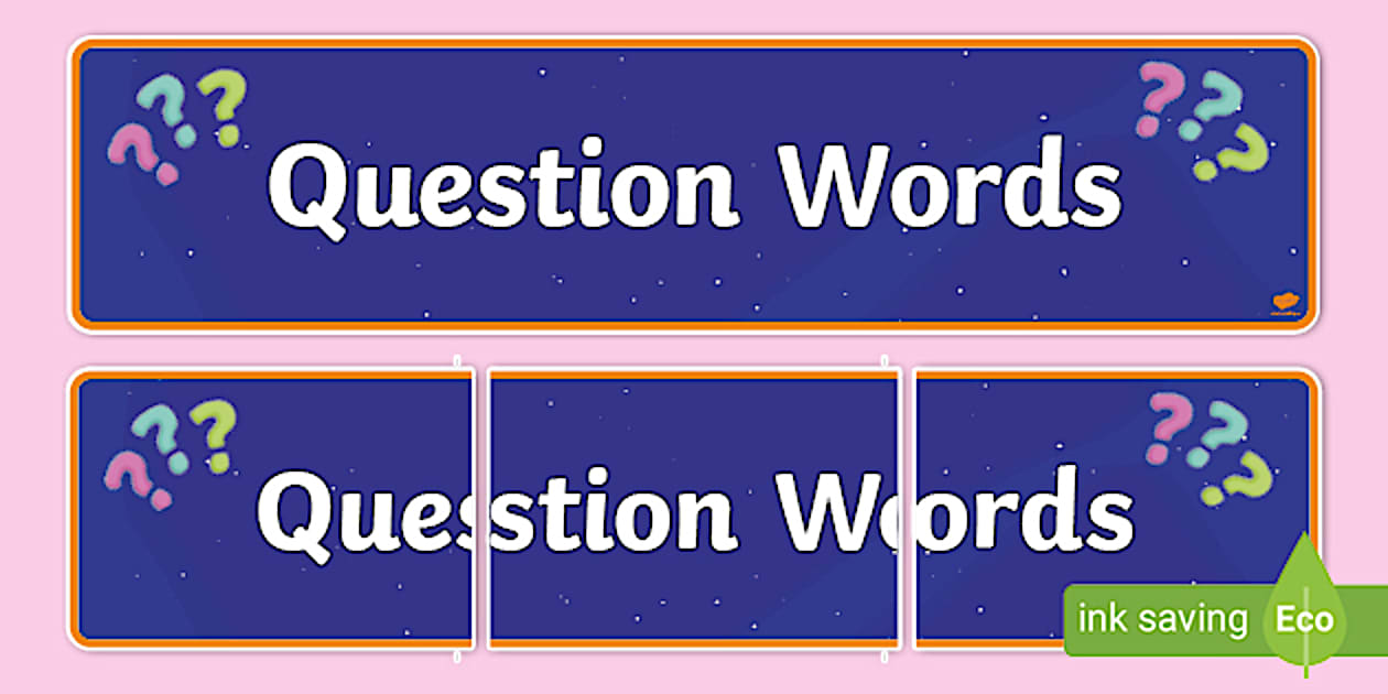 Question Words Display Banner (teacher made) - Twinkl