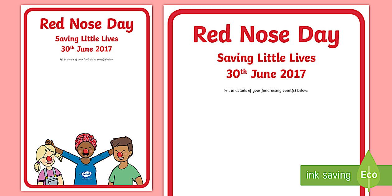 Red Nose Day Poster | Fundraising Events | Primary Resource