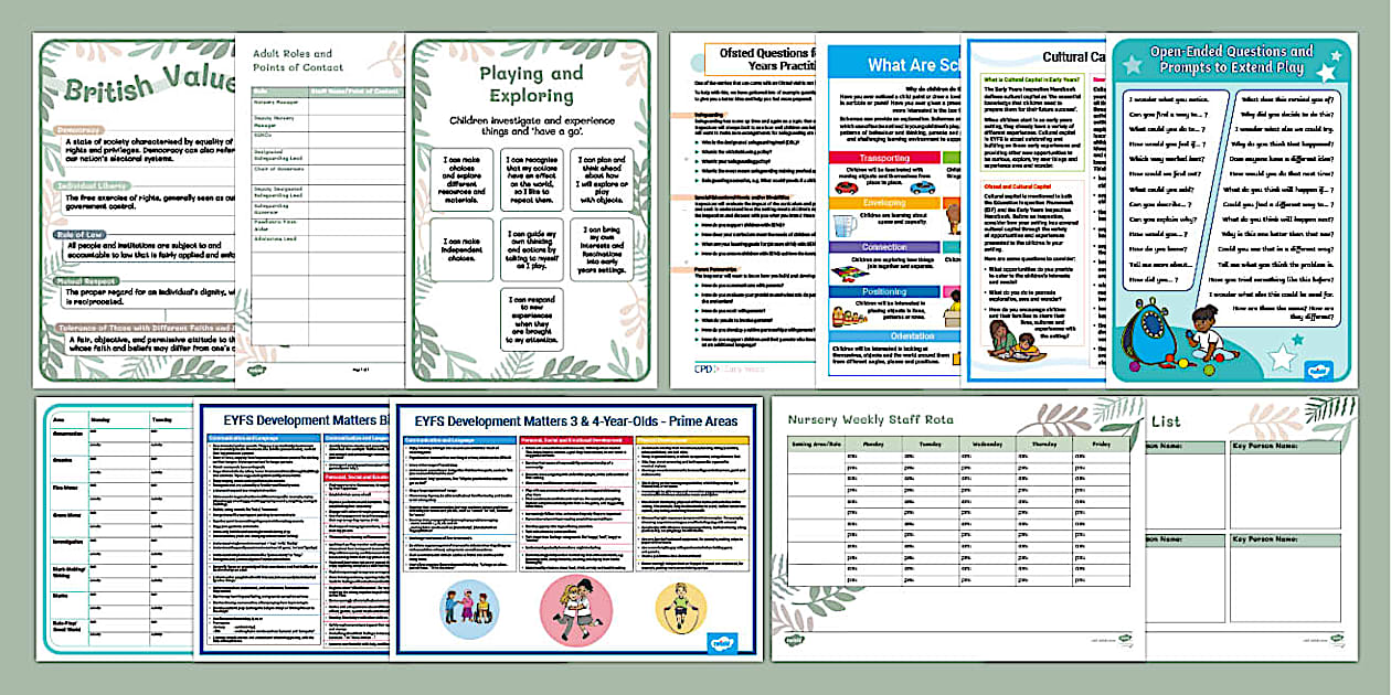 Botanical-Themed Nursery Planning Board Pack | Twinkl