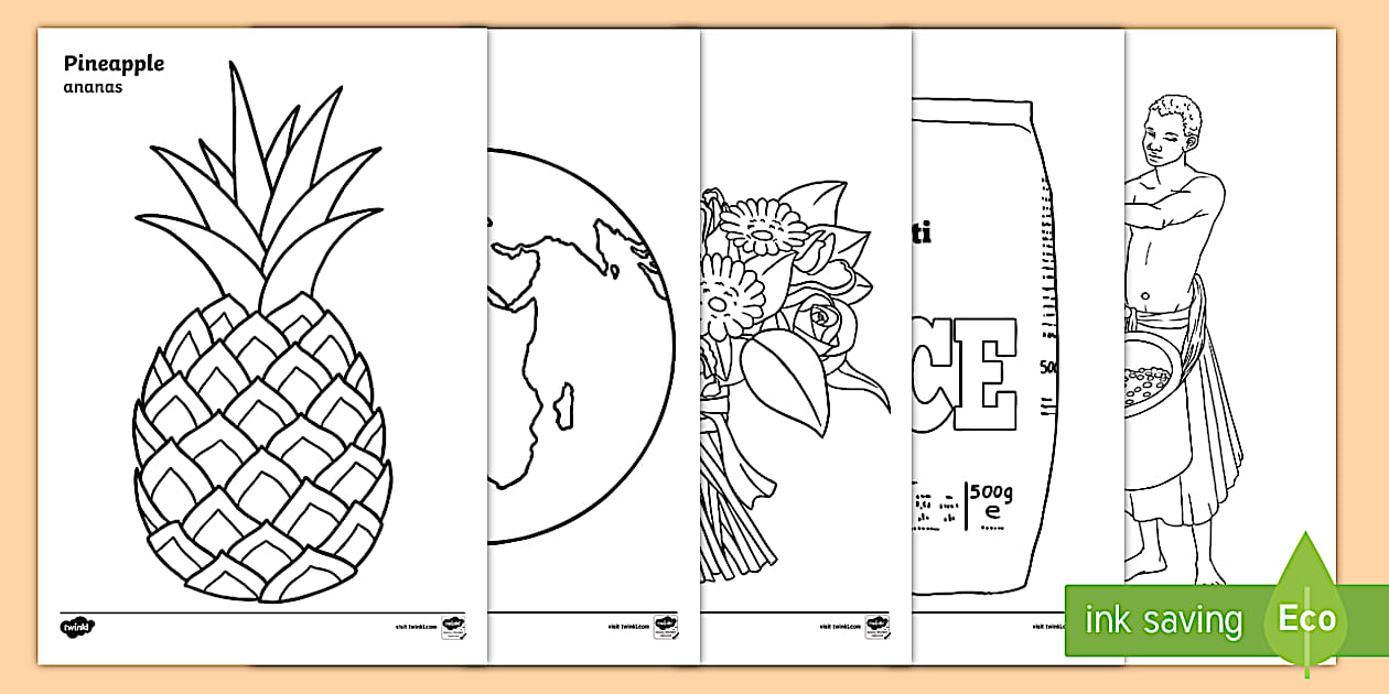 Fairtrade Coloring Sheets English/Polish - Fairtrade Coloring Sheets