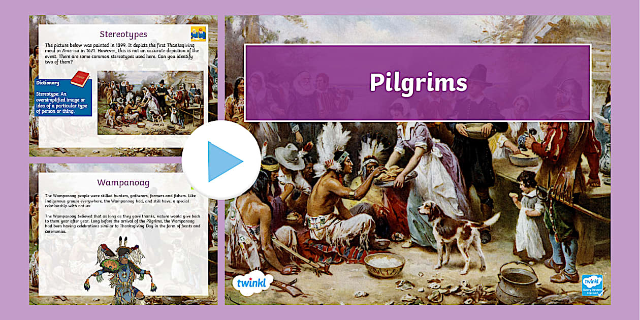 All About the Pilgrims PowerPoint - Grades 4-6