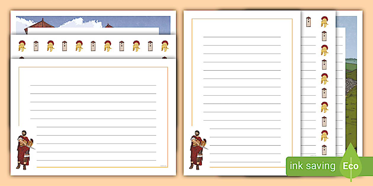 Roman Emperor Hadrian Page Border Pack - Ancient Romans Full Page Borders