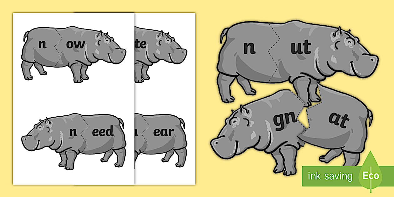 n Sound And Vowel Animal Jigsaw (teacher made) - Twinkl