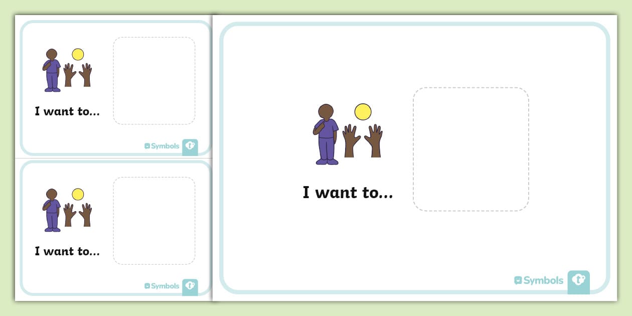 Twinkl Symbols: I Want To... Planning Board (teacher made)