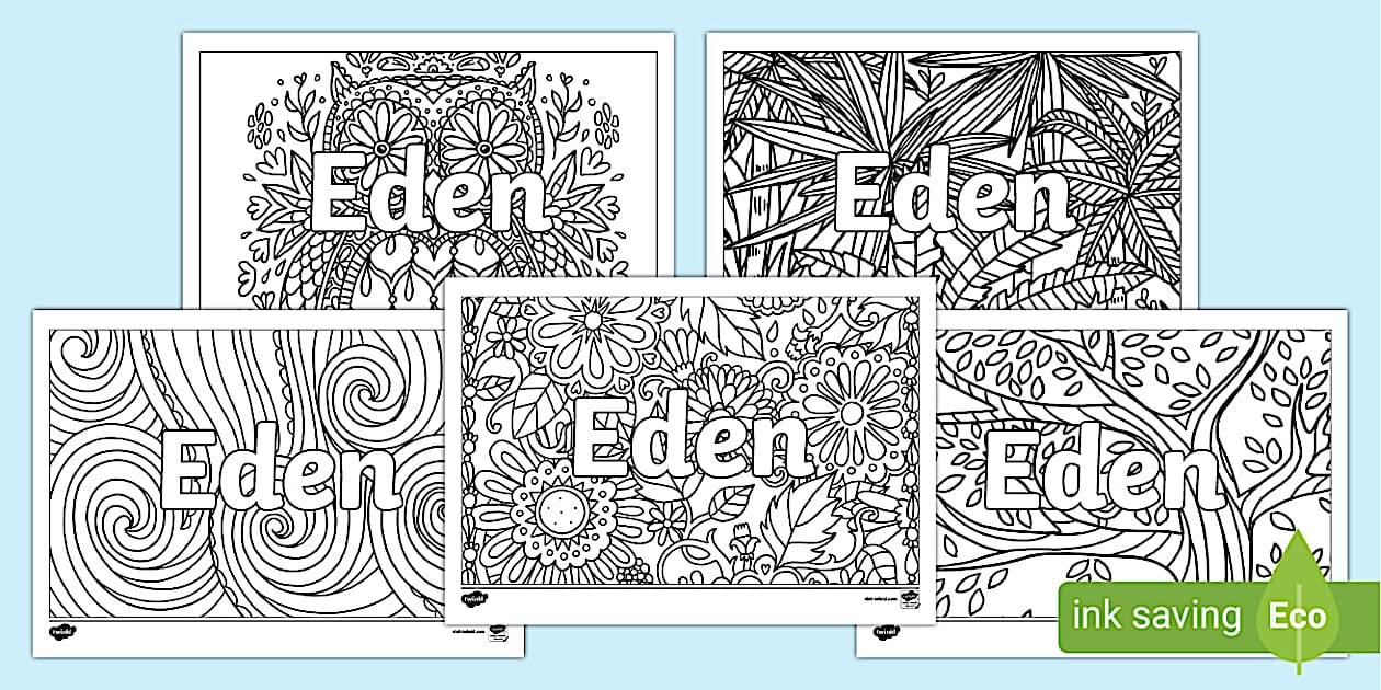 Eden Mindfulness Name Colouring Activity | Twinkl | KS1