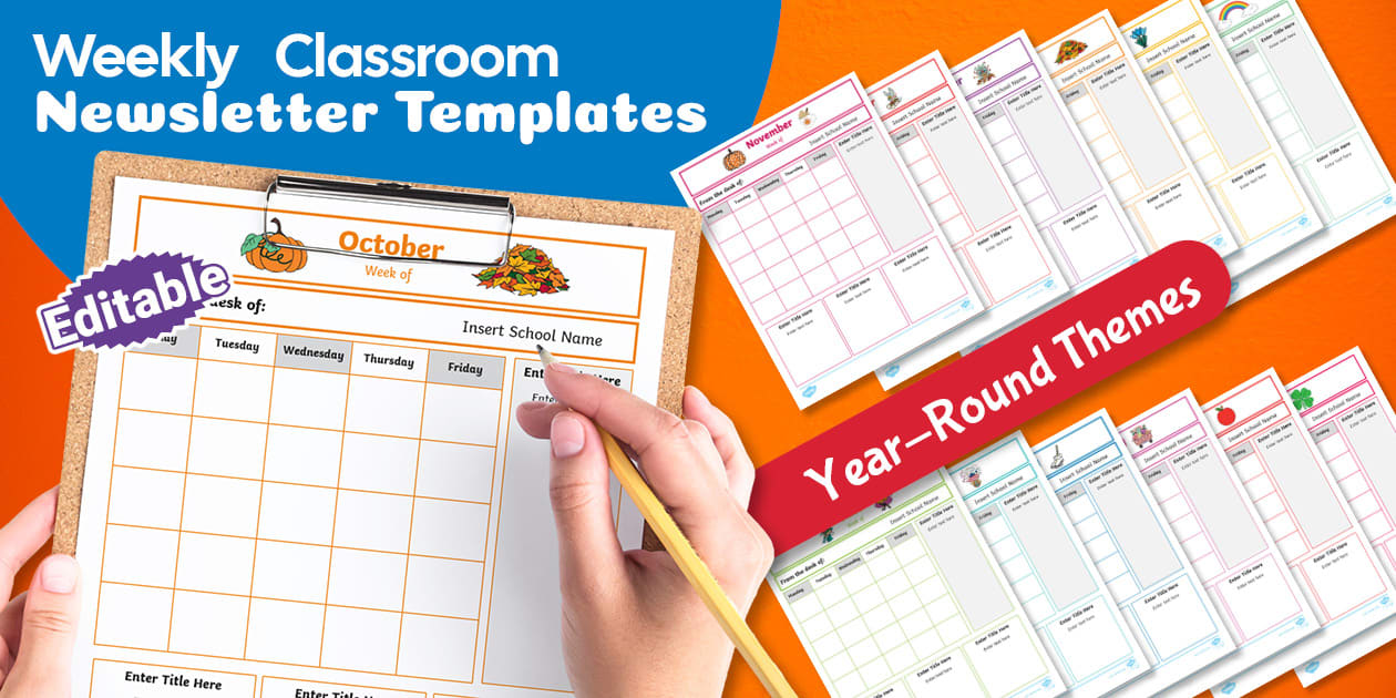 Editable Weekly Classroom Newsletter Templates - Twinkl