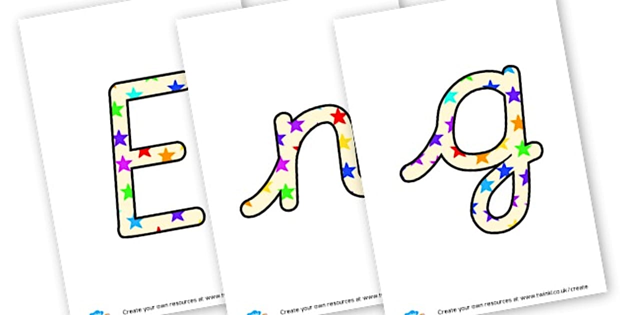 English Lettering (teacher made) - Twinkl