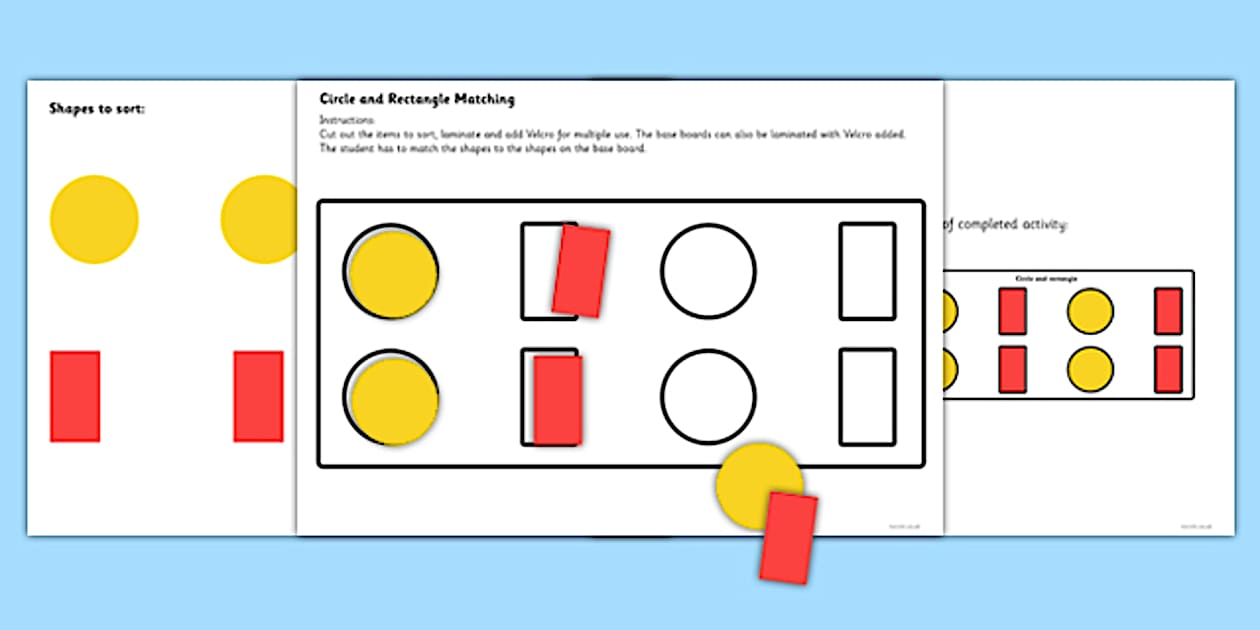 Editable Workstation Pack - Shape Matching Activities Set 2