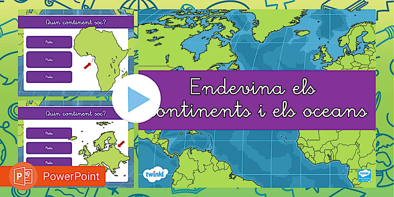Joc interactiu: Endevina els continents i els oceans - Català