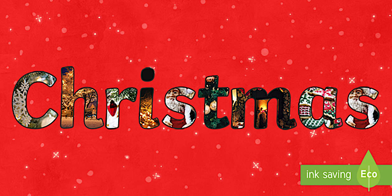 Christmas Photo Display Title (teacher made) - Twinkl