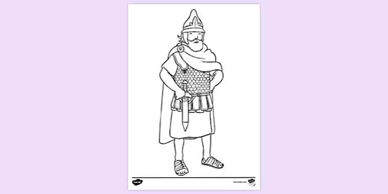 Bible Colouring Page of King Saul | Colouring Sheets