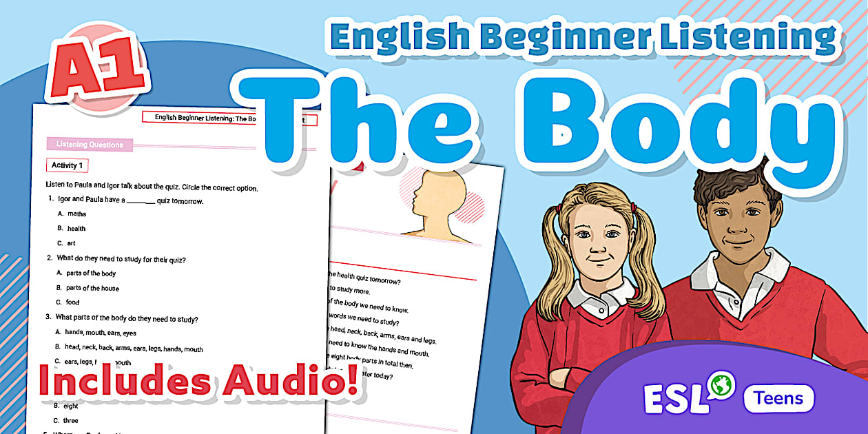 ESL Beginner Listening Activity Pack {The Body}
