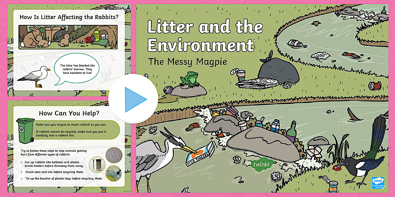 Litter KS1 PowerPoint | The Messy Magpie | Twinkl Originals