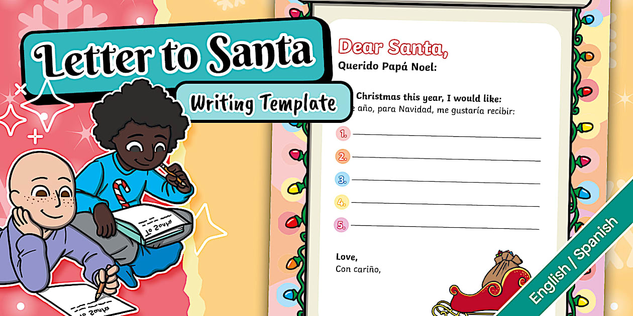 Prince George's Letter to Santa Writing Template - English / Spanish