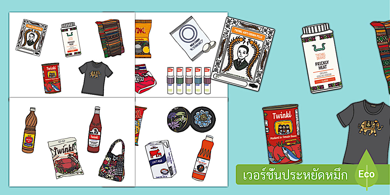 Products of Thailand Cut-outs (Teacher-Made) - Twinkl