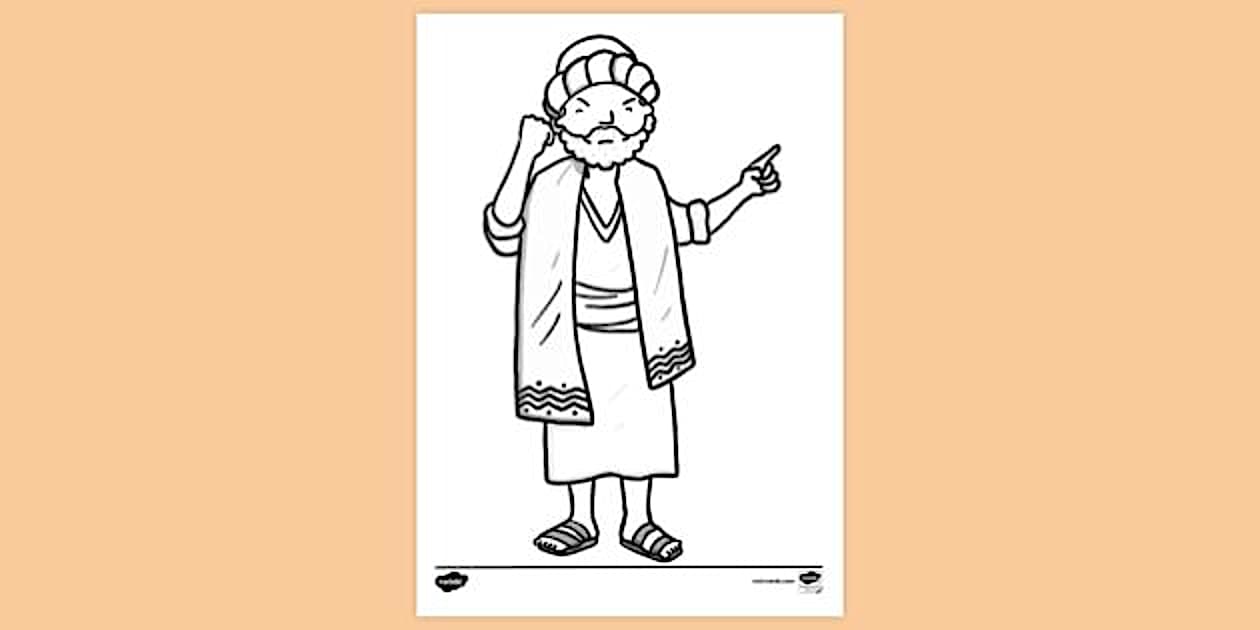Angry Saul Colouring Sheet - Creative RE Resource for Kids