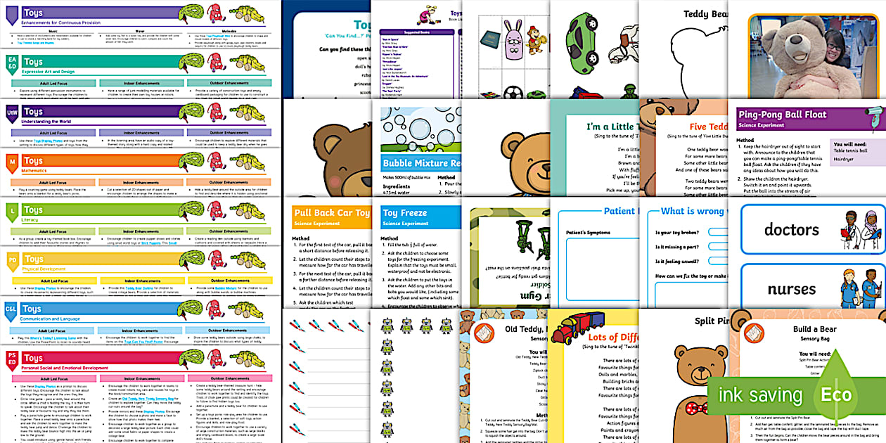 EYFS Toys Activity Planning and Continuous Provision Ideas Resource ...