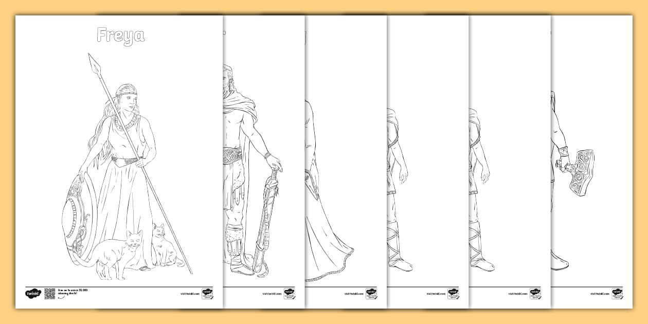 Los vikingos: dibujos para colorear (profesor hizo) - Twinkl