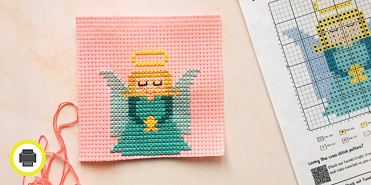 Christmas Cross Stitch Pattern - Angel Design