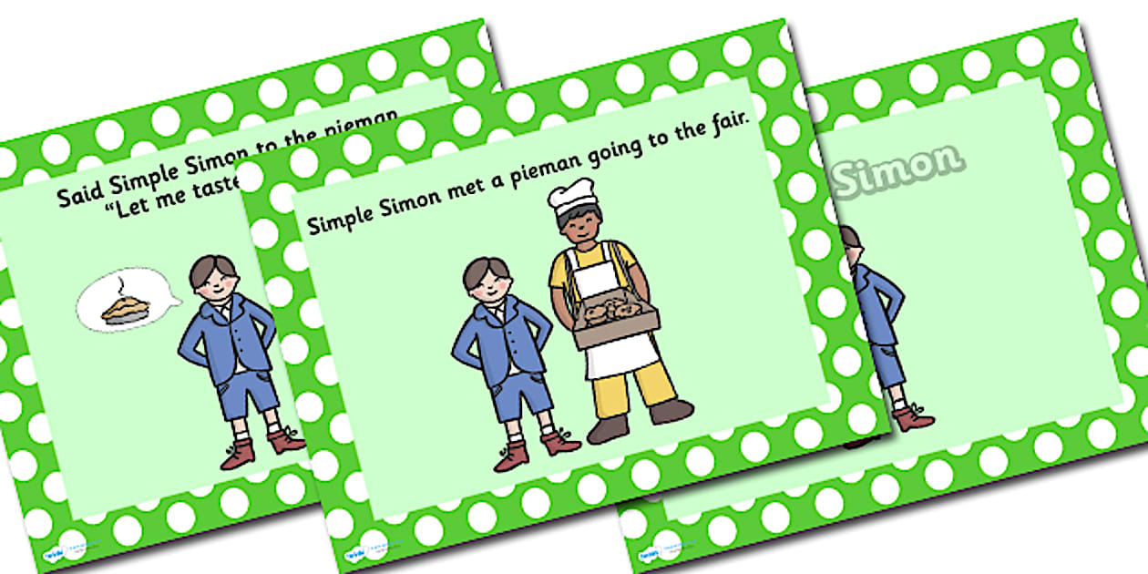 Simple Simon Nursery Rhyme PowerPoint (teacher made)