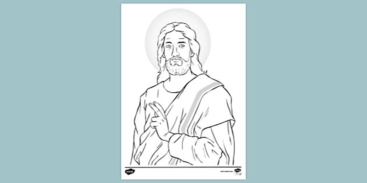 Printable Jesus Colouring | Colouring Sheets (teacher made)