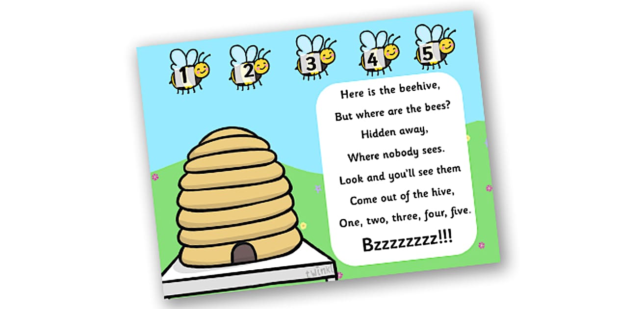 Five Bees Minibeast Counting PowerPoint (teacher made)