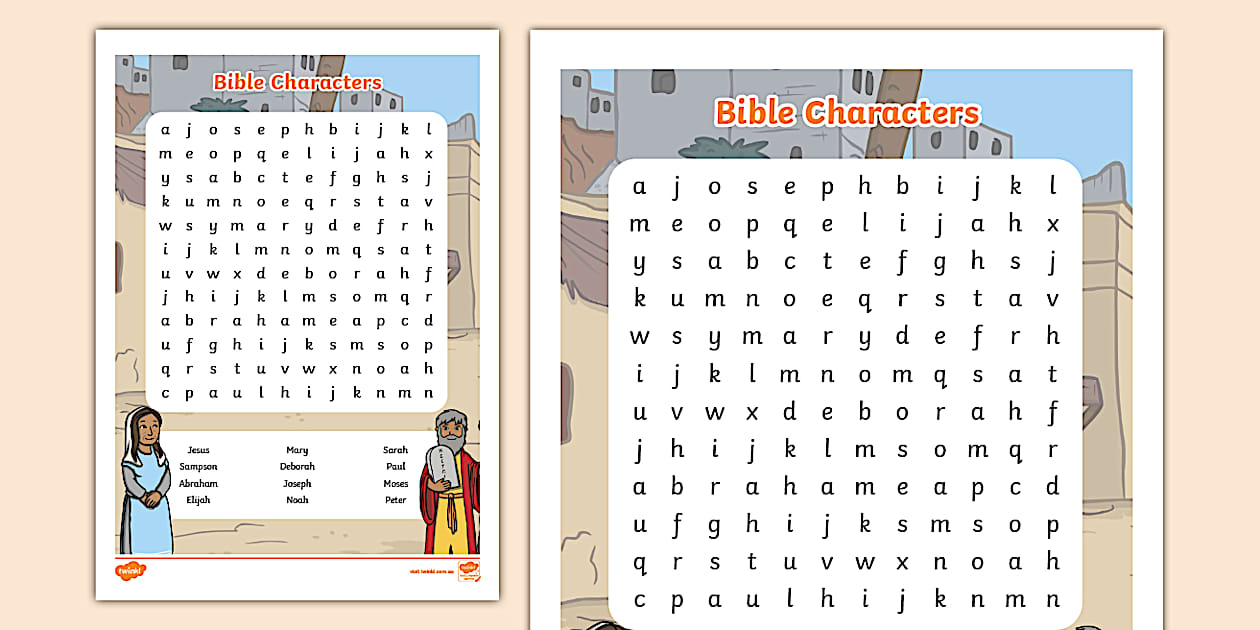 Bible Characters Word Search - KS1 (Teacher-Made) - Twinkl