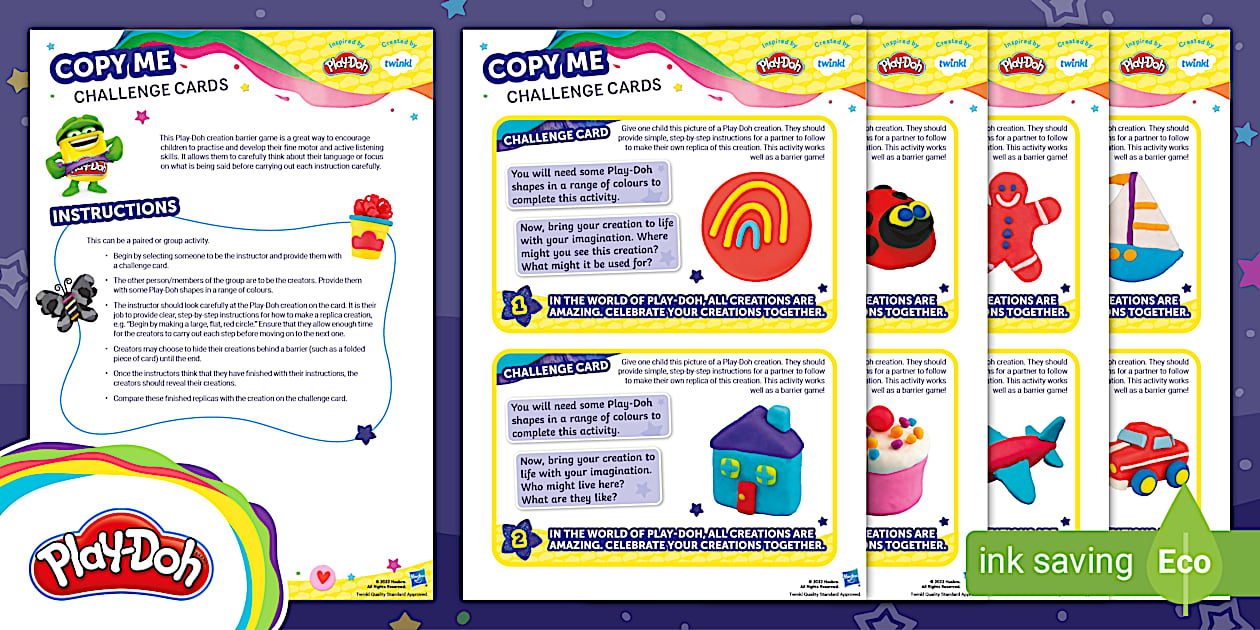 FREE! - Play-Doh Challenge Cards | Twinkl Learning Resources