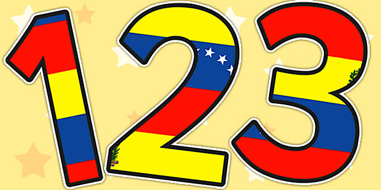 Venezuela Flag Themed Display Numbers (Hecho por educadores)