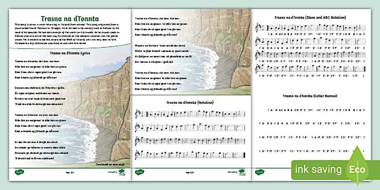 Trasna na dTonnta Irish Gaeilge Tune Lyrics and Notes