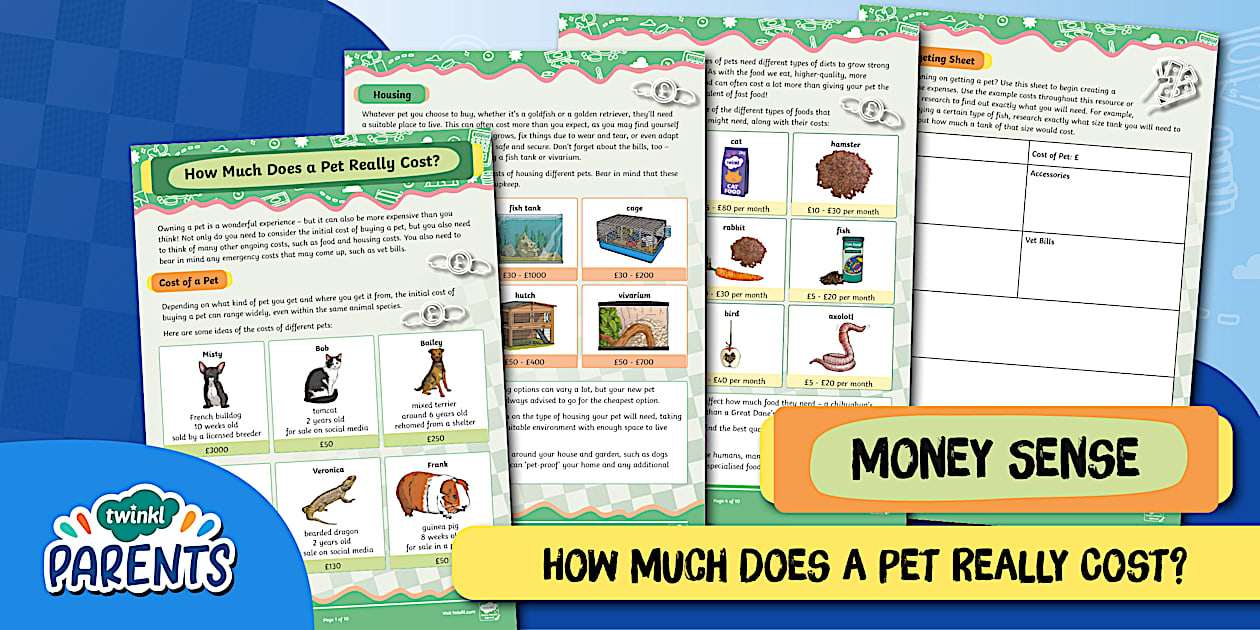 How much does a pet really cost? (Ages 5 - 11)