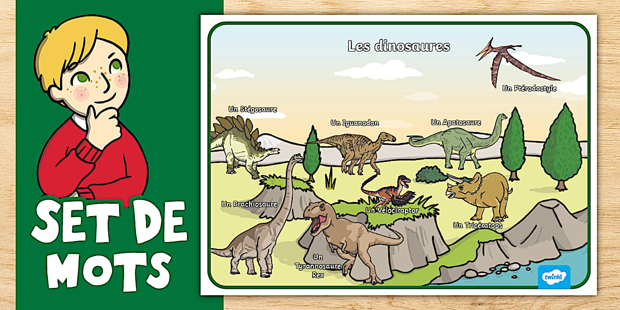 Set de mots : Les dinosaures