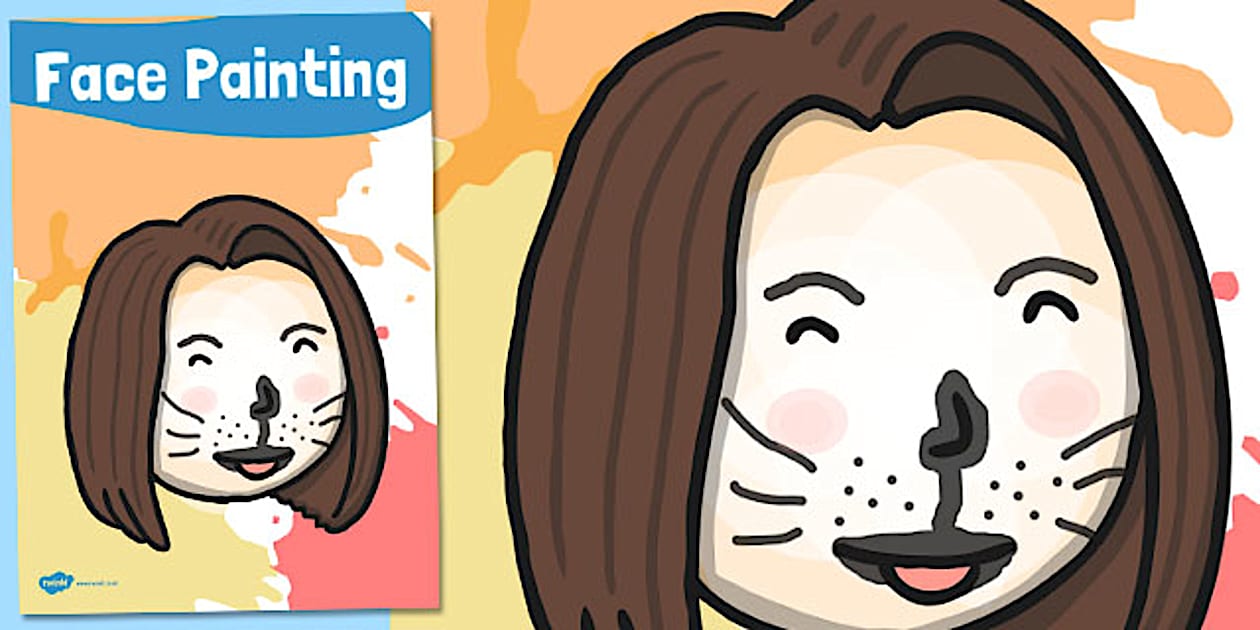 Cursive Face Painting Poster (teacher made) - Twinkl