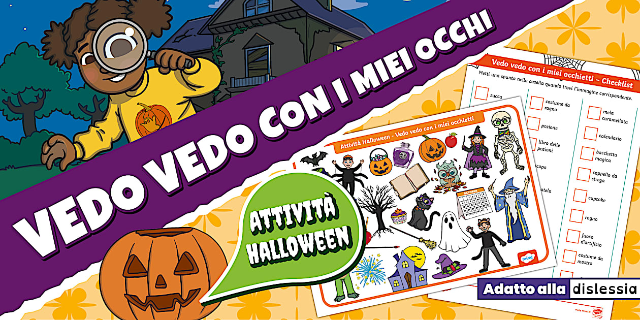 Vedo vedo con i miei occhietti - attività Halloween