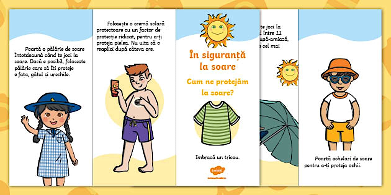 Siguranța la soare – Pliant informativ