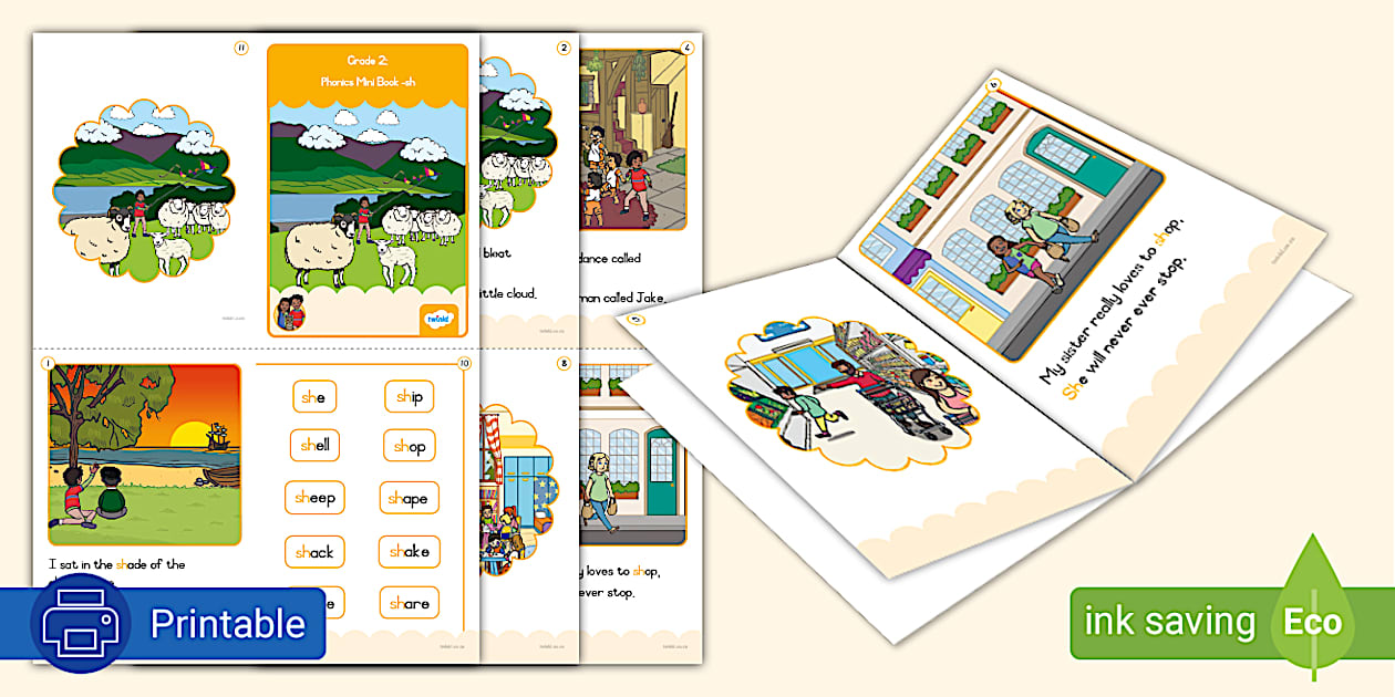 Grade 2 Phonics Mini Book sh-