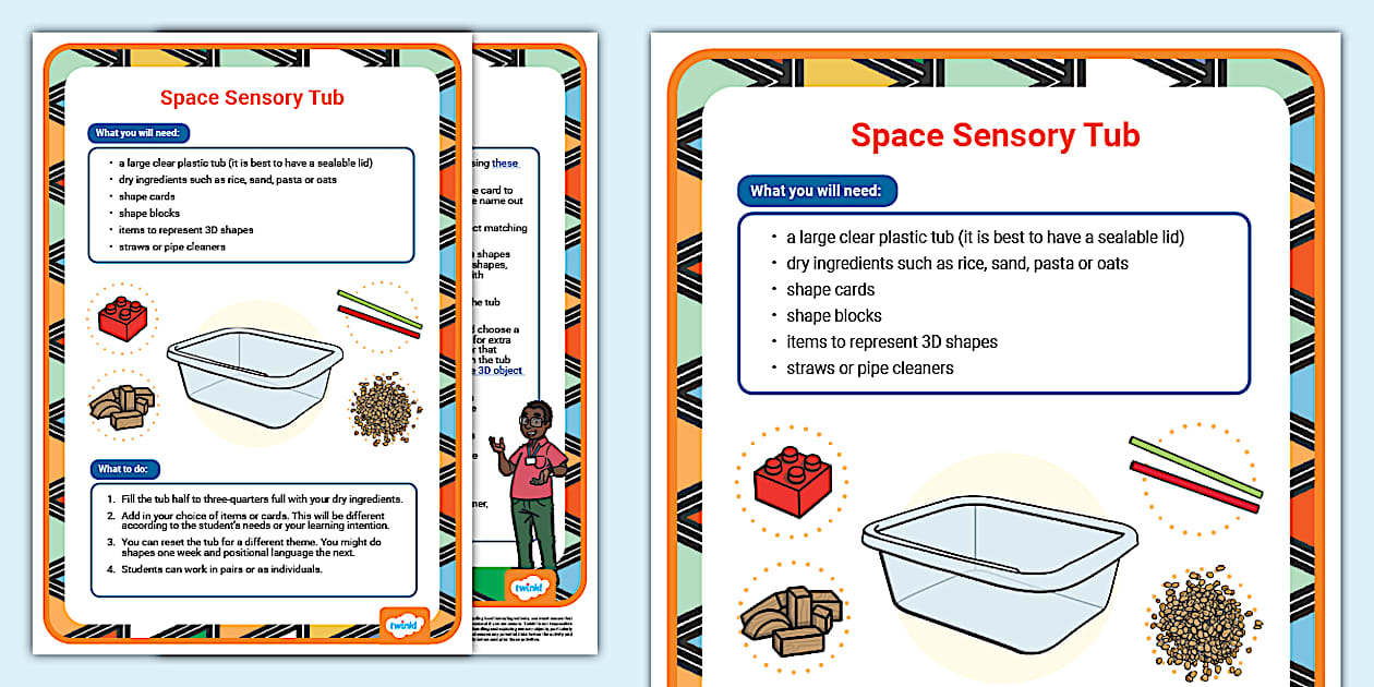 Maths Space Sensory Tub (teacher made) - Twinkl